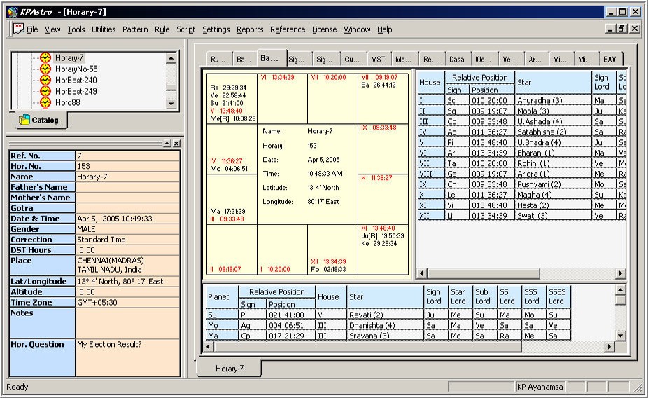 Screen Images - KP System and KPAstro 4.6 ™ An Unbeatable Combination