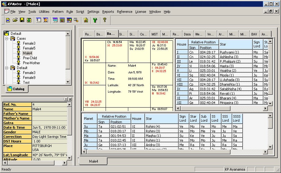 Screen Images - KP System and KPAstro 4.6 ™ An Unbeatable Combination